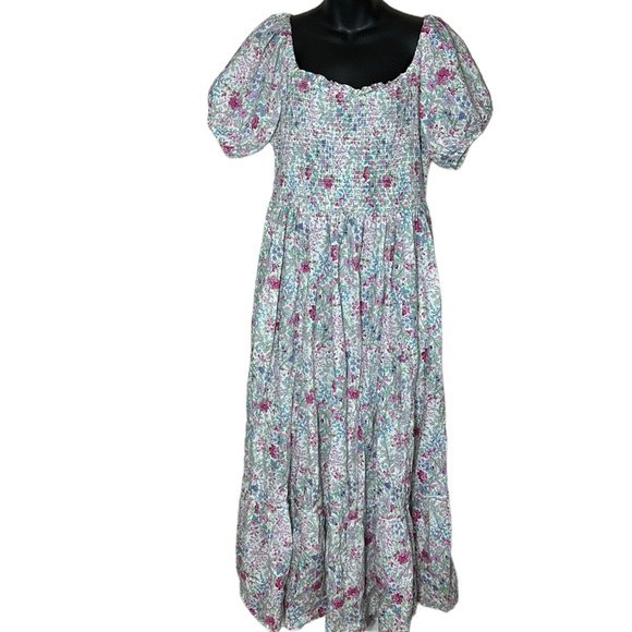 April Cornell | Dresses | April Cornell Maxi Dress Floral Bloomcore ...